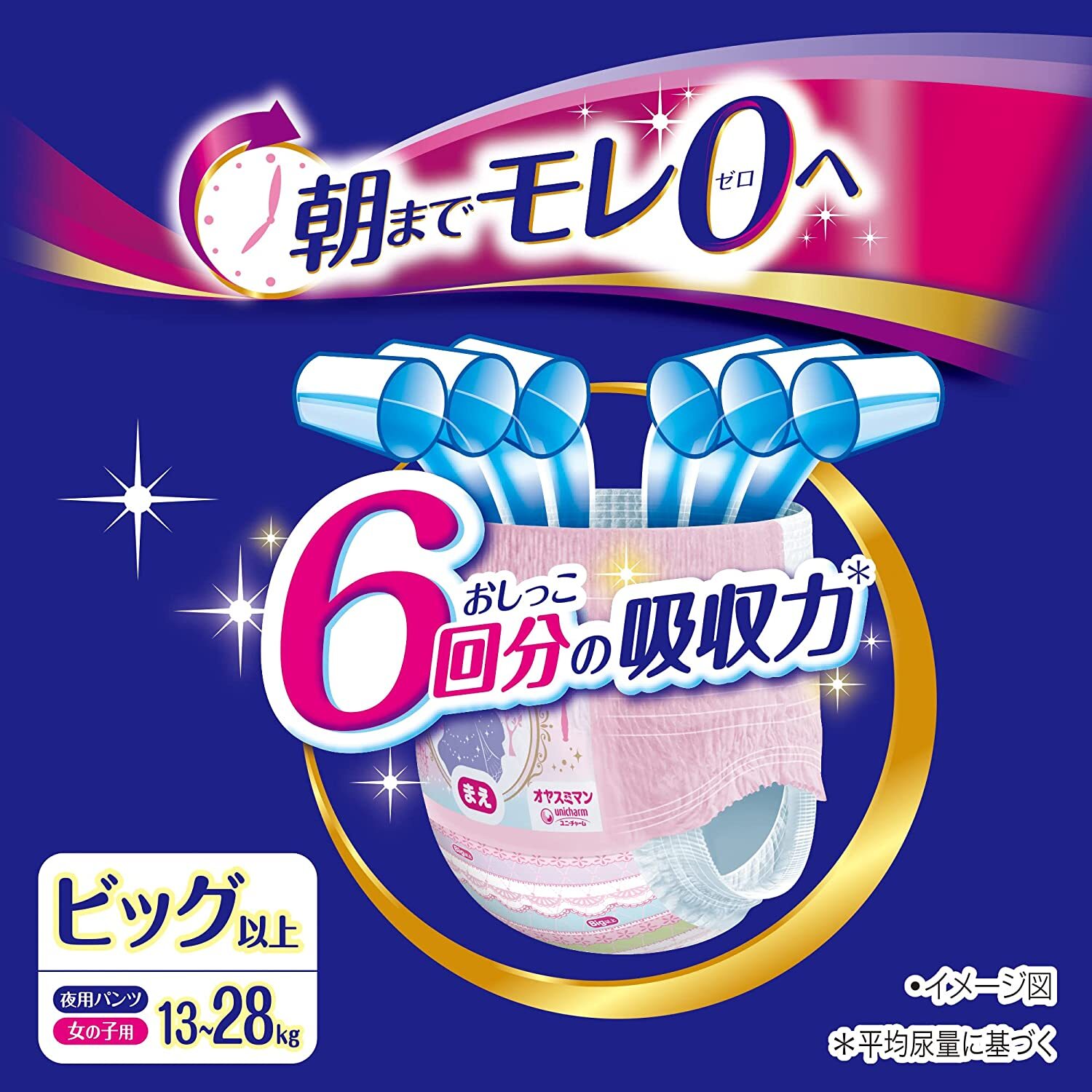 Japan Moony Night-time Nappy Pants Girl XL to XXL 22pcs（13-28kg）Nappy ...